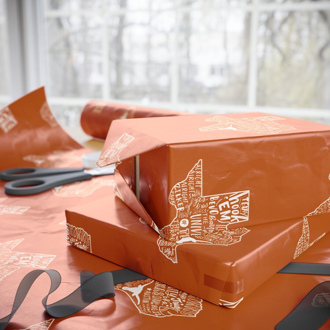 Texas Longhorn Wrapping Paper - Etsy