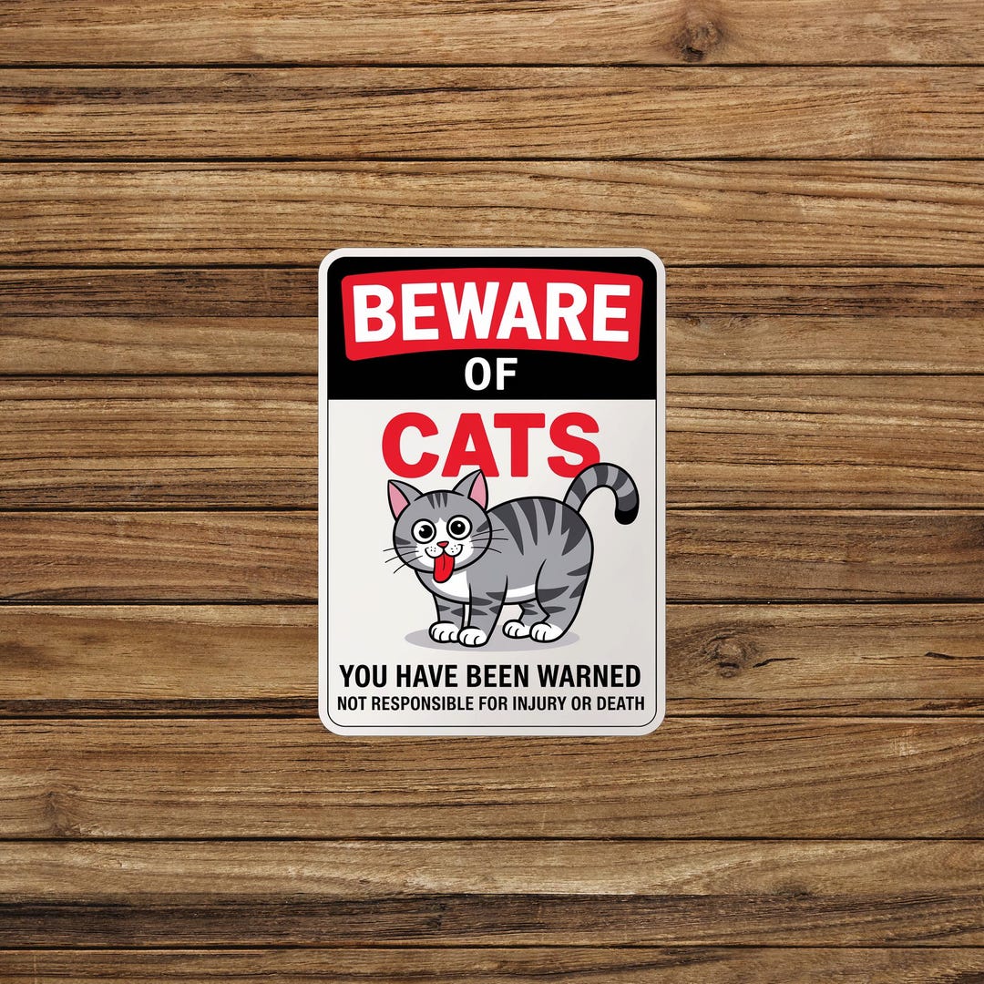 Beware of Cats Warning Sign, Funny Cat Lover Gift, 9x12 Aluminum 124 - Etsy