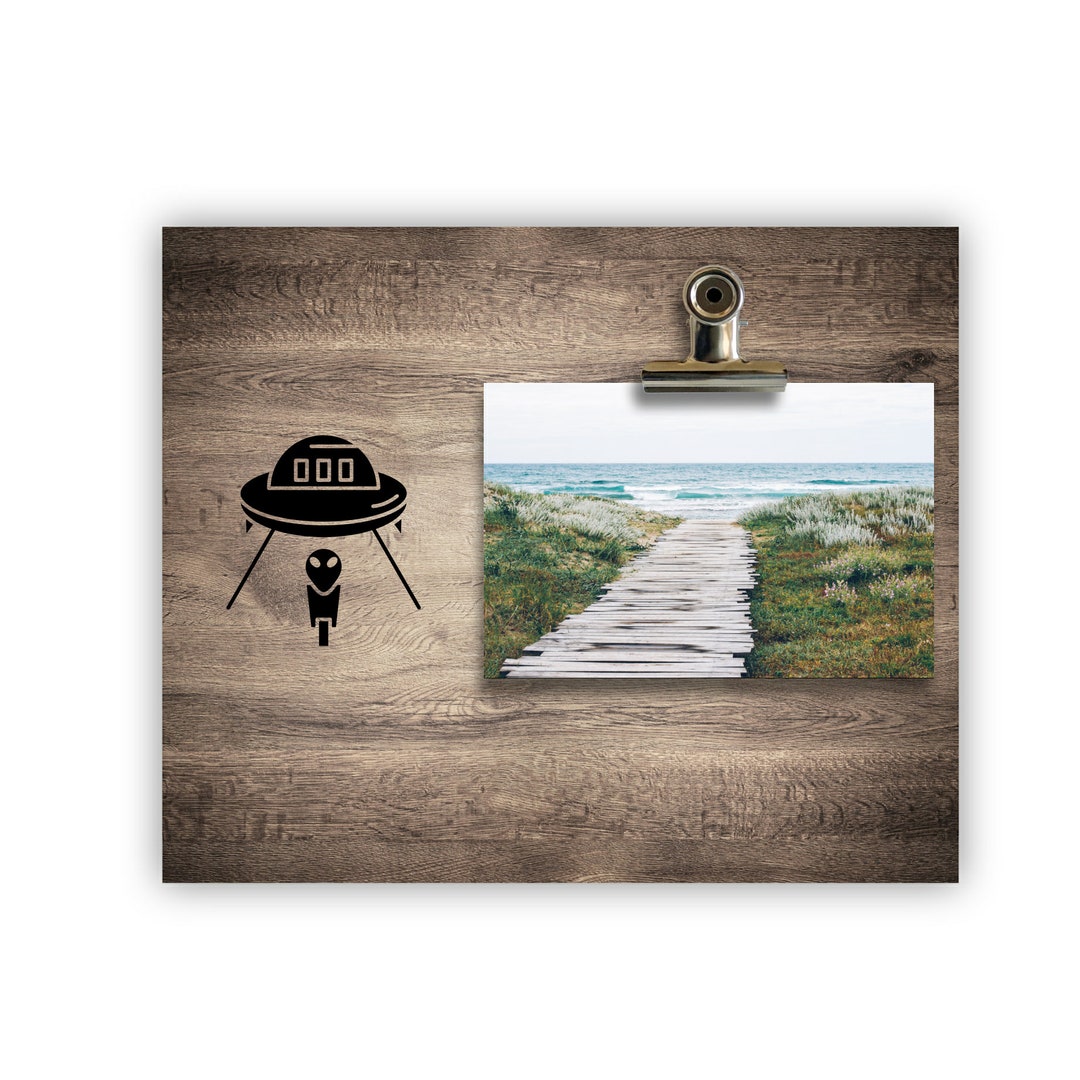 Alien Ufo Spaceship Clip Frame Photo Frame Picture Frames - Etsy