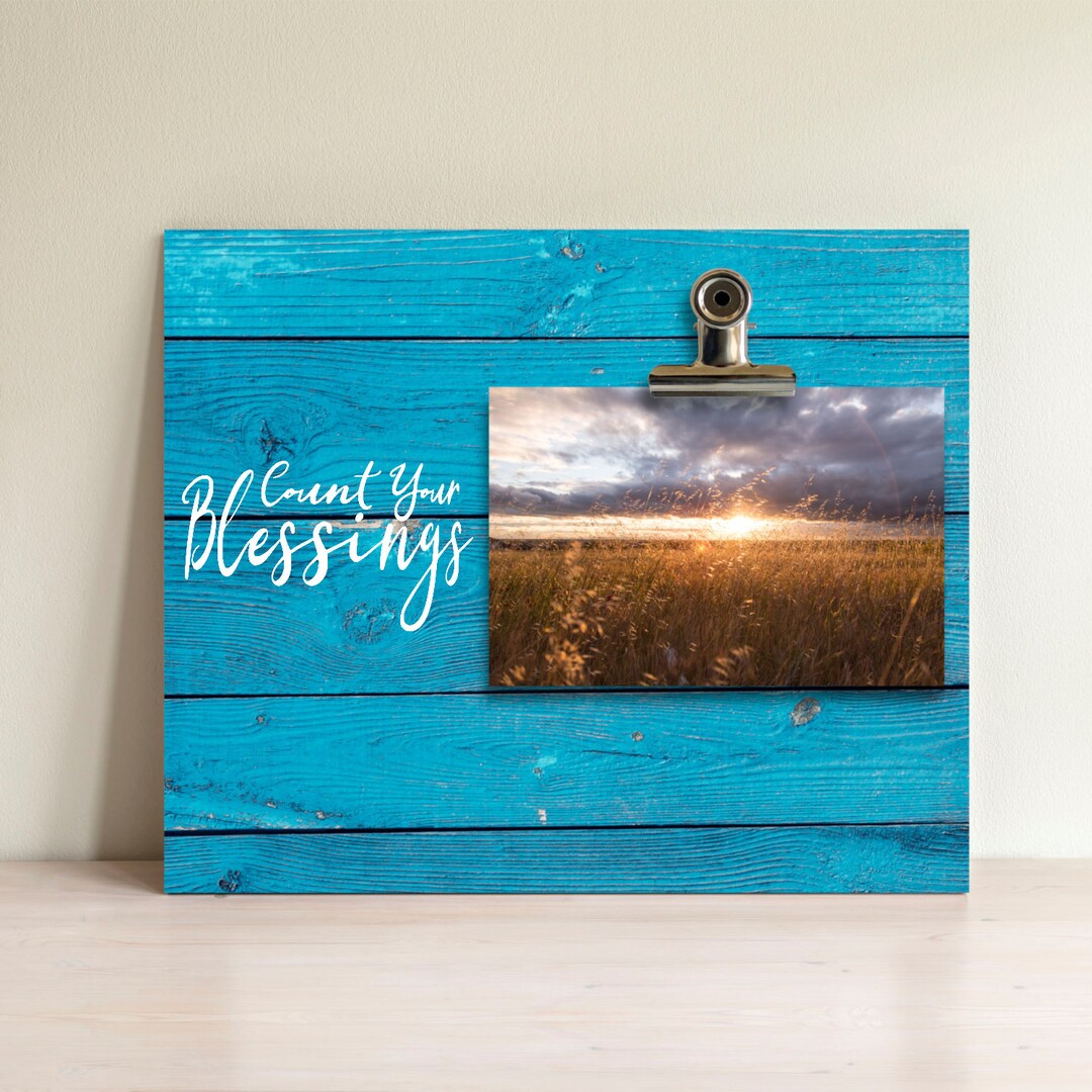 Frame Quote Motivational Saying Count Your Blessings , Photo Frame ...