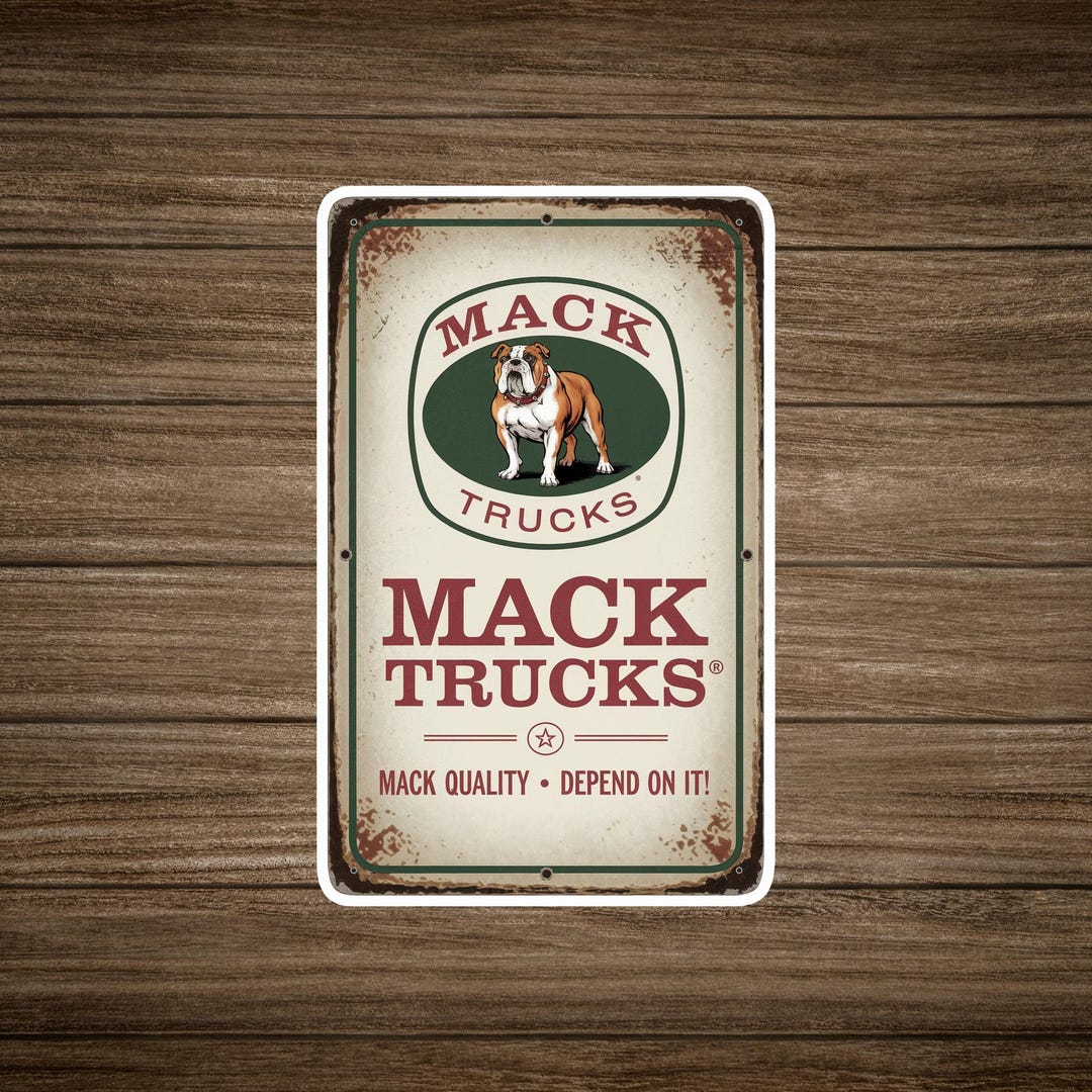 Vintage Mack Trucks Bulldogs Logo Sign Garage Man Cave Wall Decor 842 ...