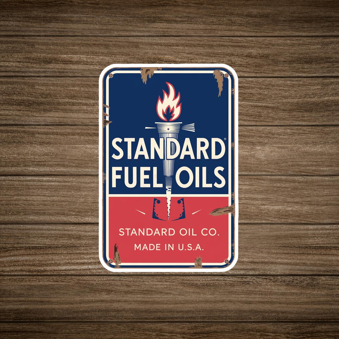 Vintage Standard Fuel Oils Sign Reproduction Gas Station Garage Wall ...