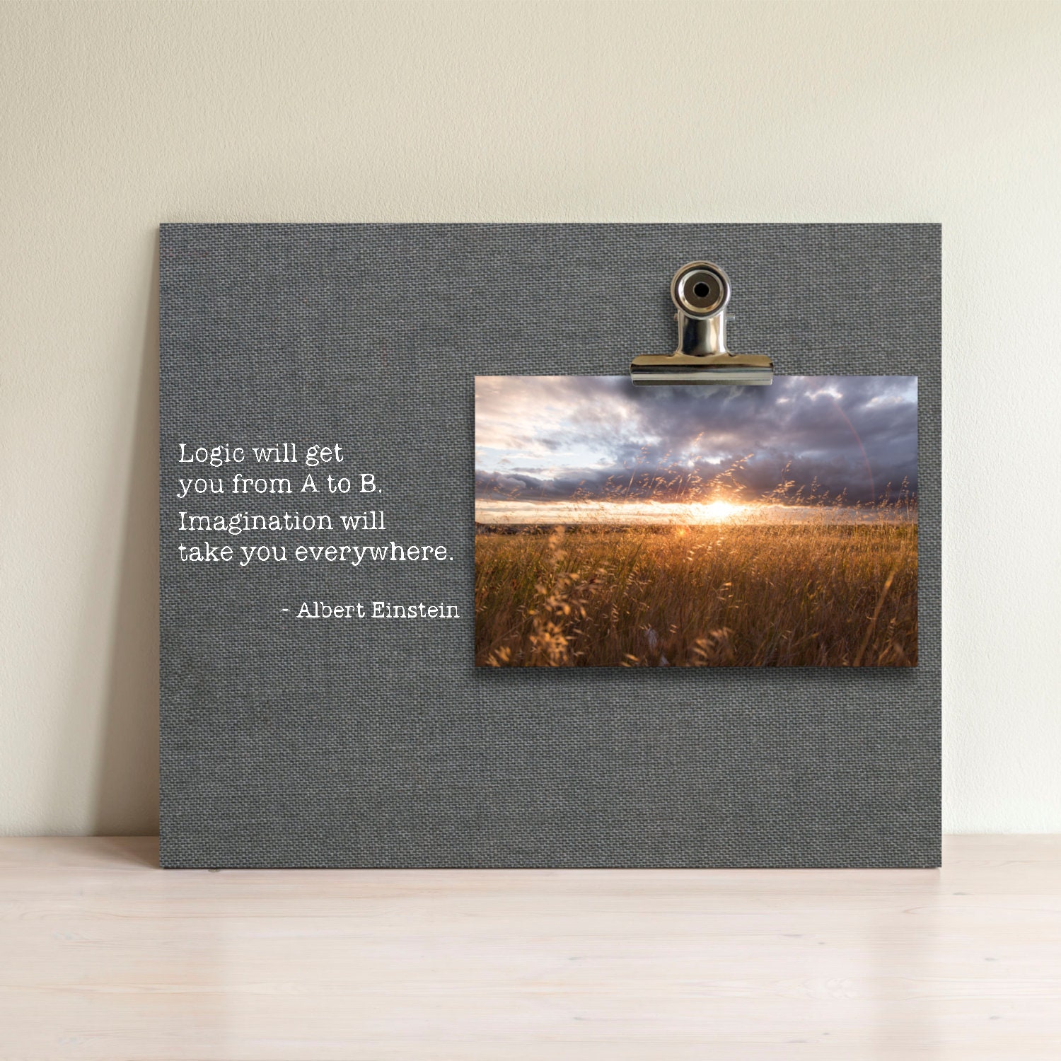 Frame Logic Imagination Albert Einstein Quote Photo Frame - Etsy