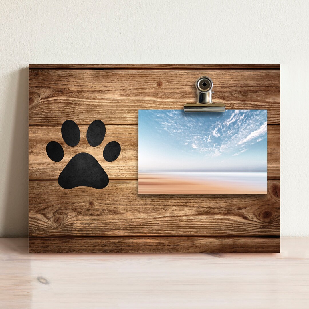 Paw Print Pet Frame , Dog Photo Clip Frame, Picture Frames Gift, Item ...