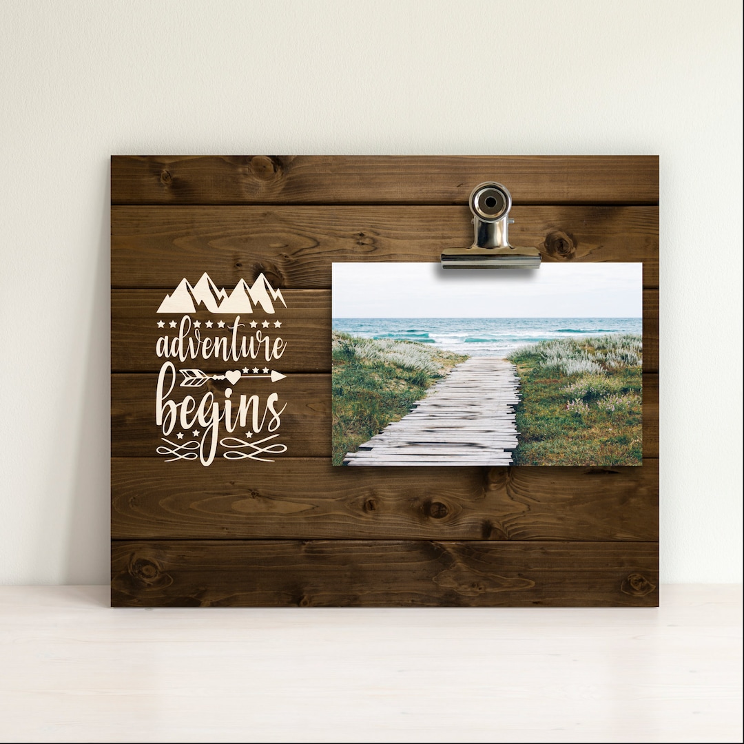 Adventure Begins, Adventure Picture Frame Clip Frame Desktop or Wall ...