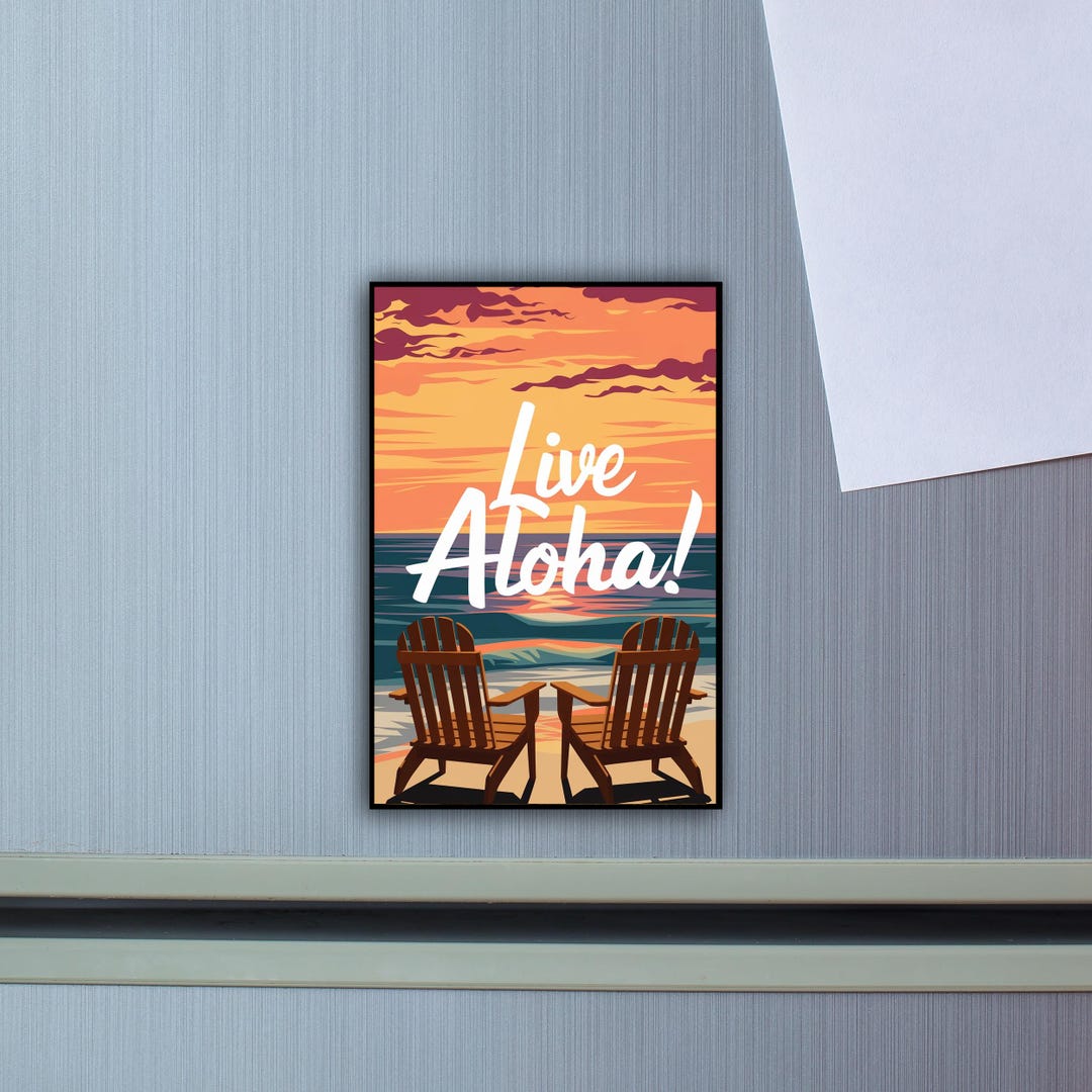 Live Aloha Tropical Sunset Beach Chairs Inspirational Magnet 4x6 237 - Etsy