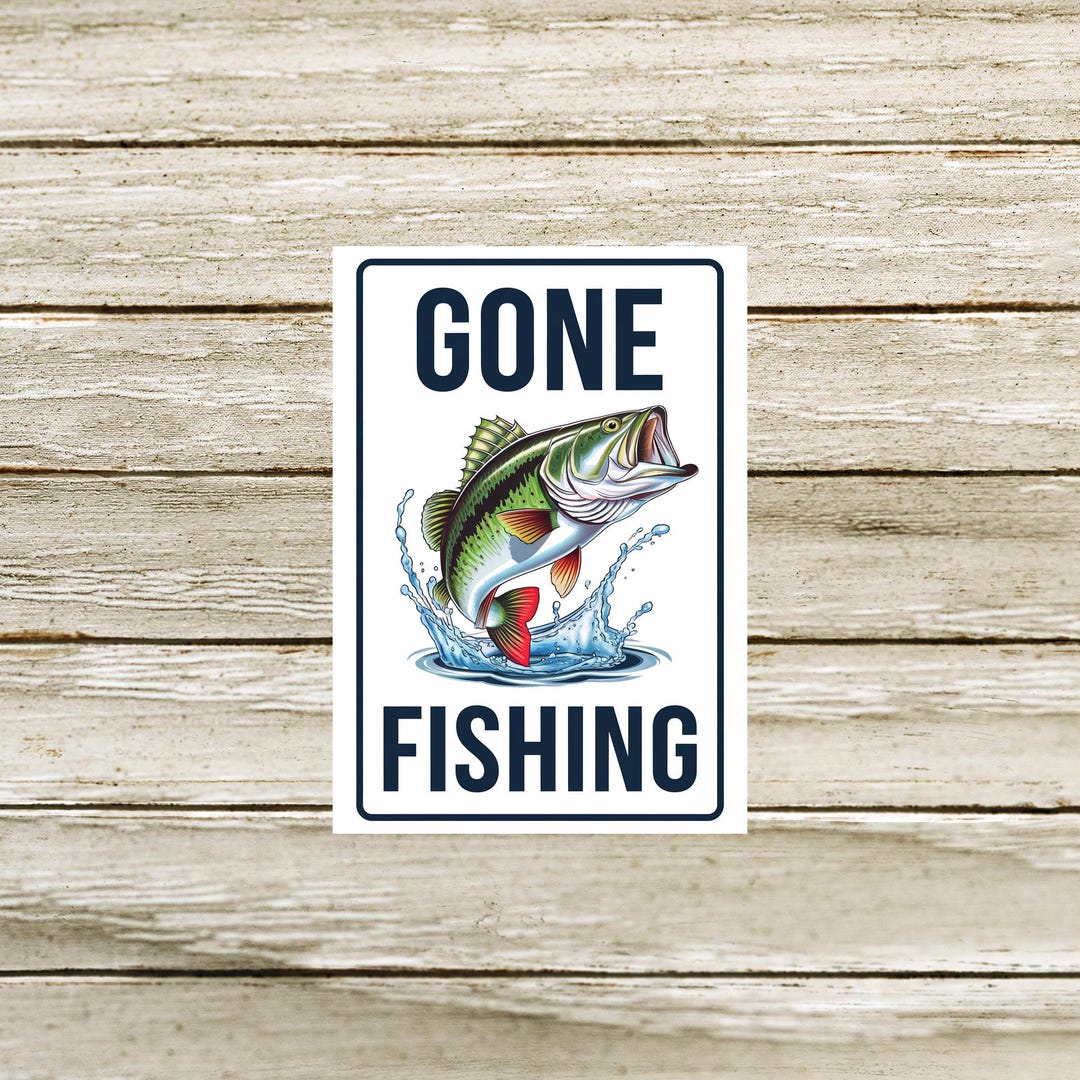 Gone Fishing Largemouth Bass Jumping Out of Water Metal Sign 12 - Etsy