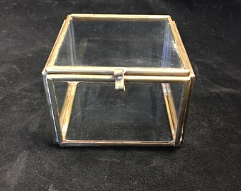 Glass brass box | Etsy