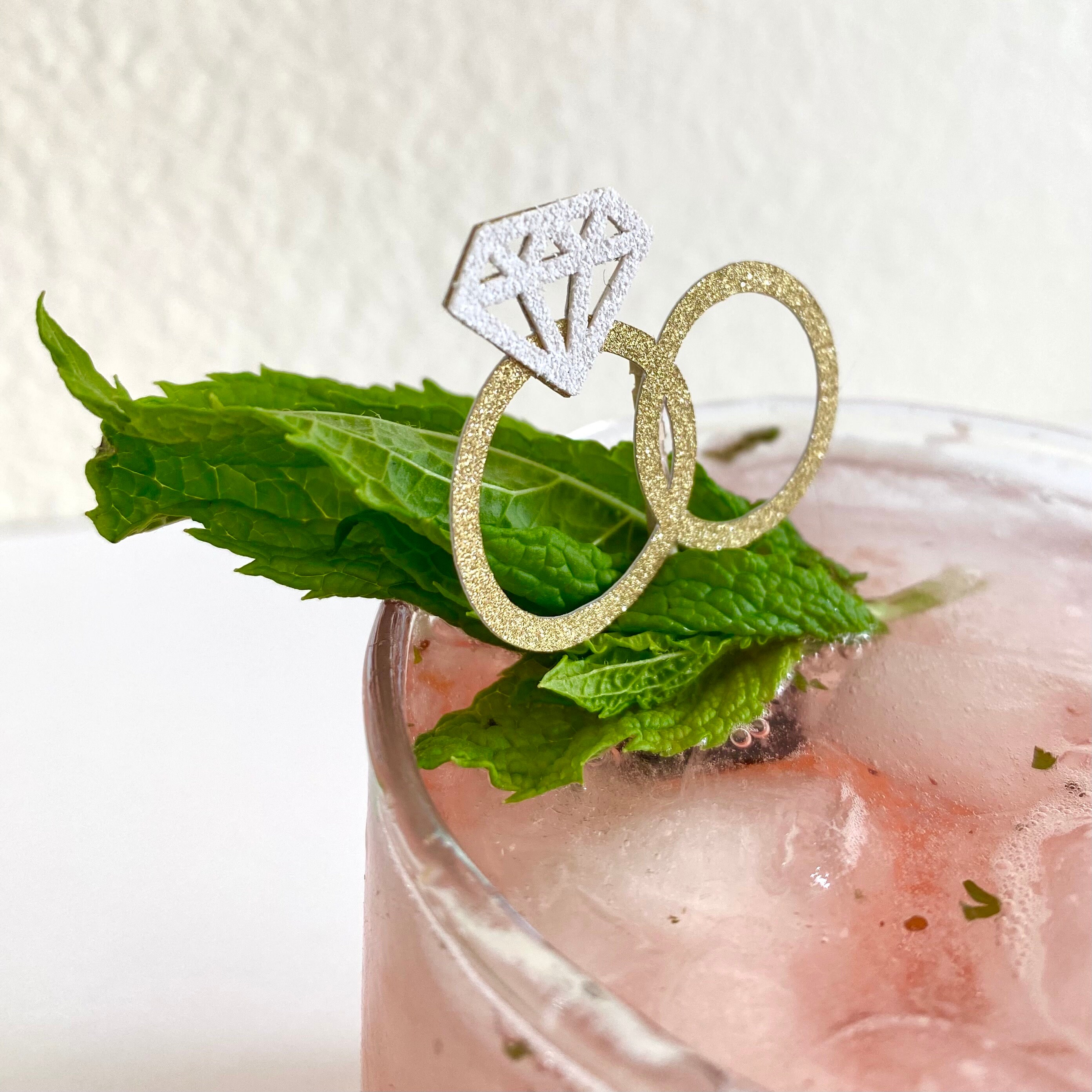 Wedding Ring Toothpicks: Bridal Shower Cocktail Stirrers - Etsy