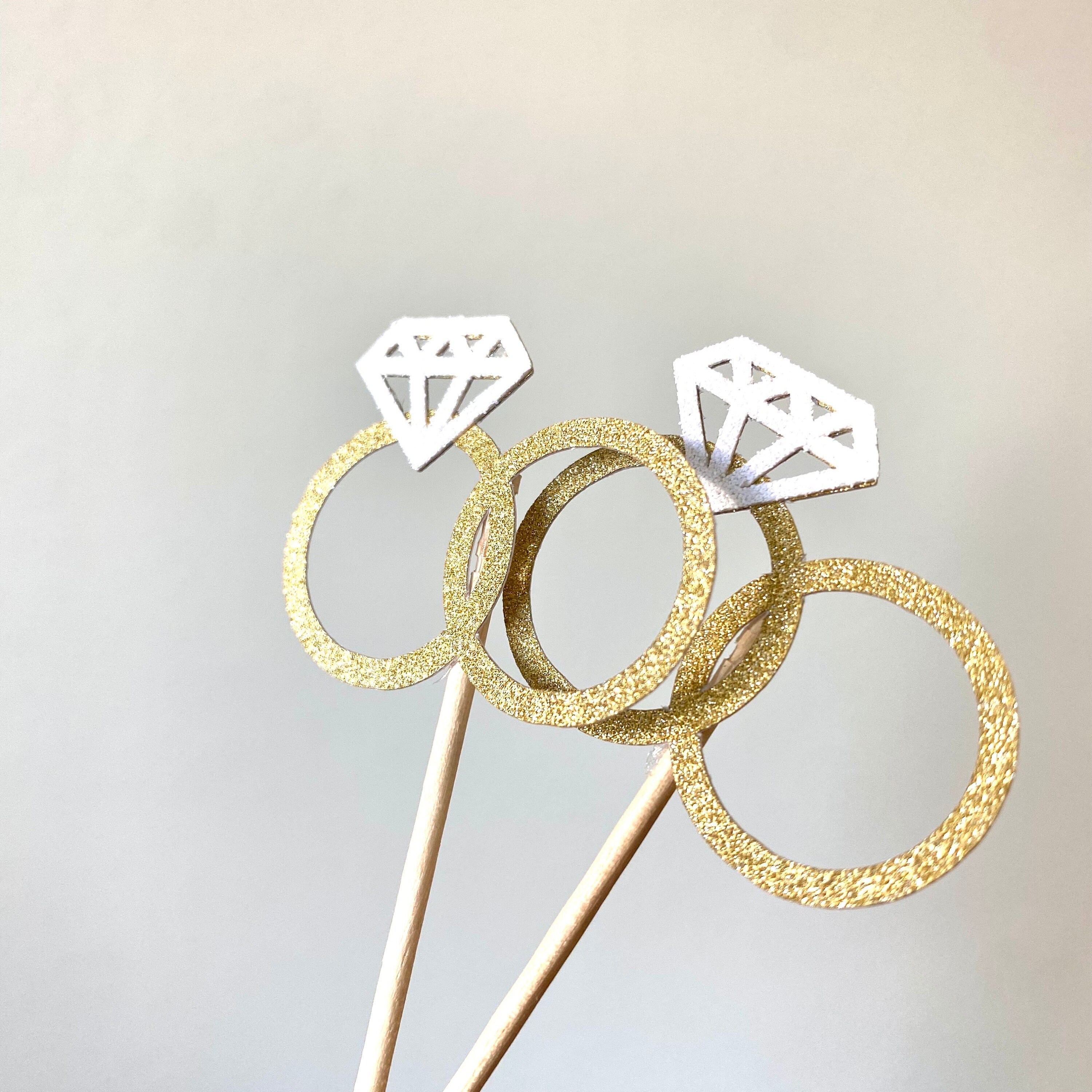 Wedding Ring Toothpicks: Bridal Shower Cocktail Stirrers - Etsy
