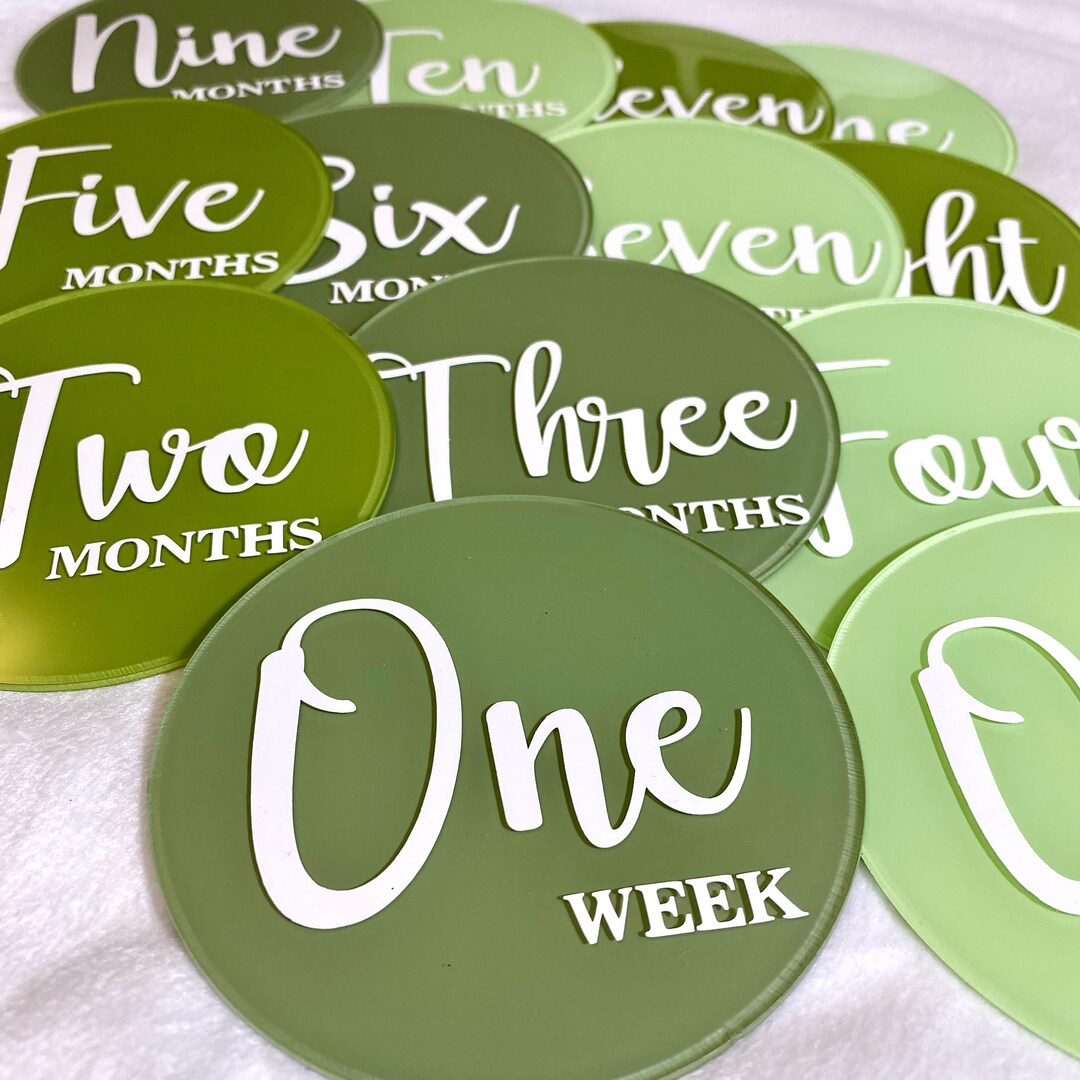 Acrylic Baby Milestone, Baby First Year Photo Prop, Newborn Monthly ...
