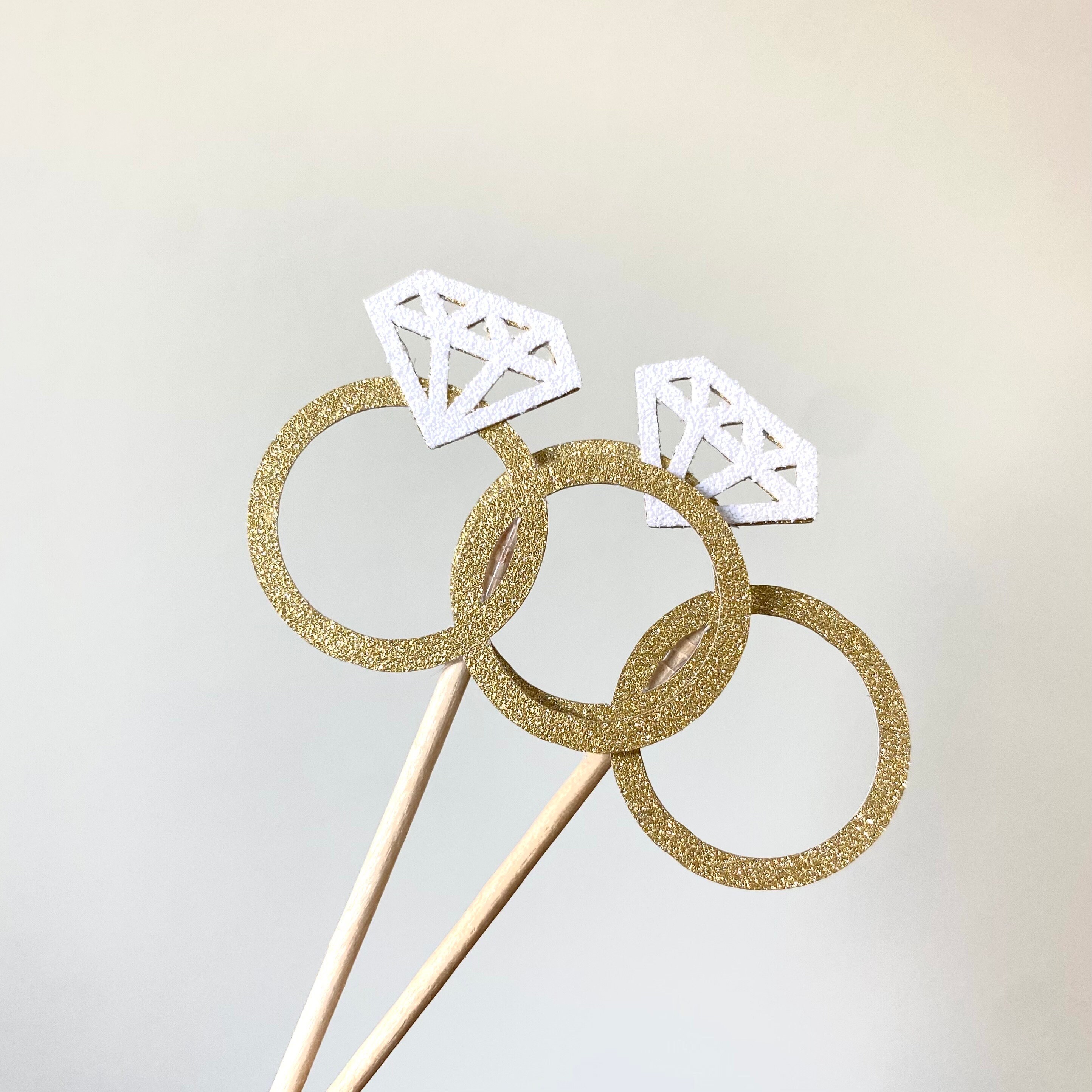 Wedding Ring Toothpicks: Bridal Shower Cocktail Stirrers - Etsy