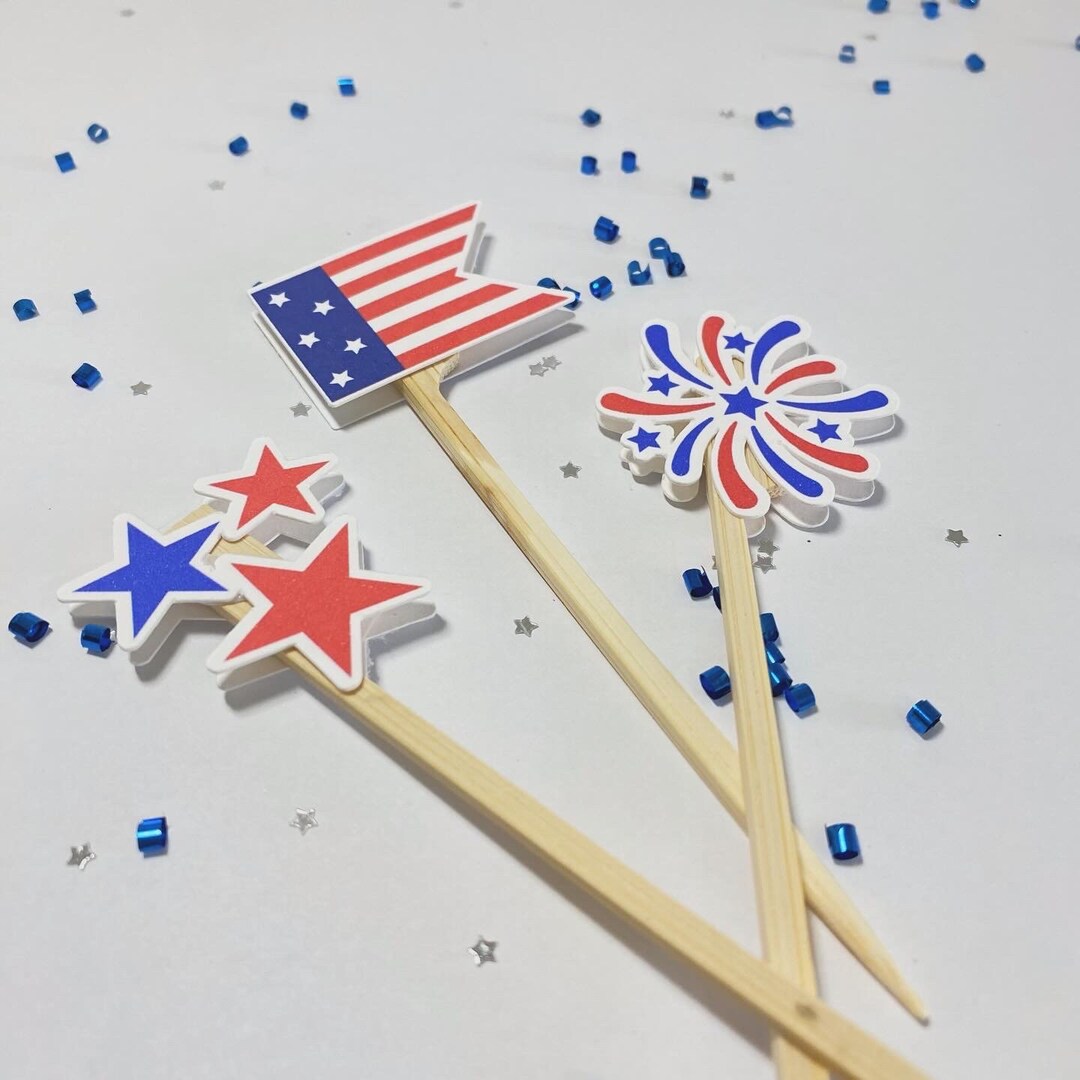 Fourth of July Toothpicks, Fourth of July Decor, Independence Day ...