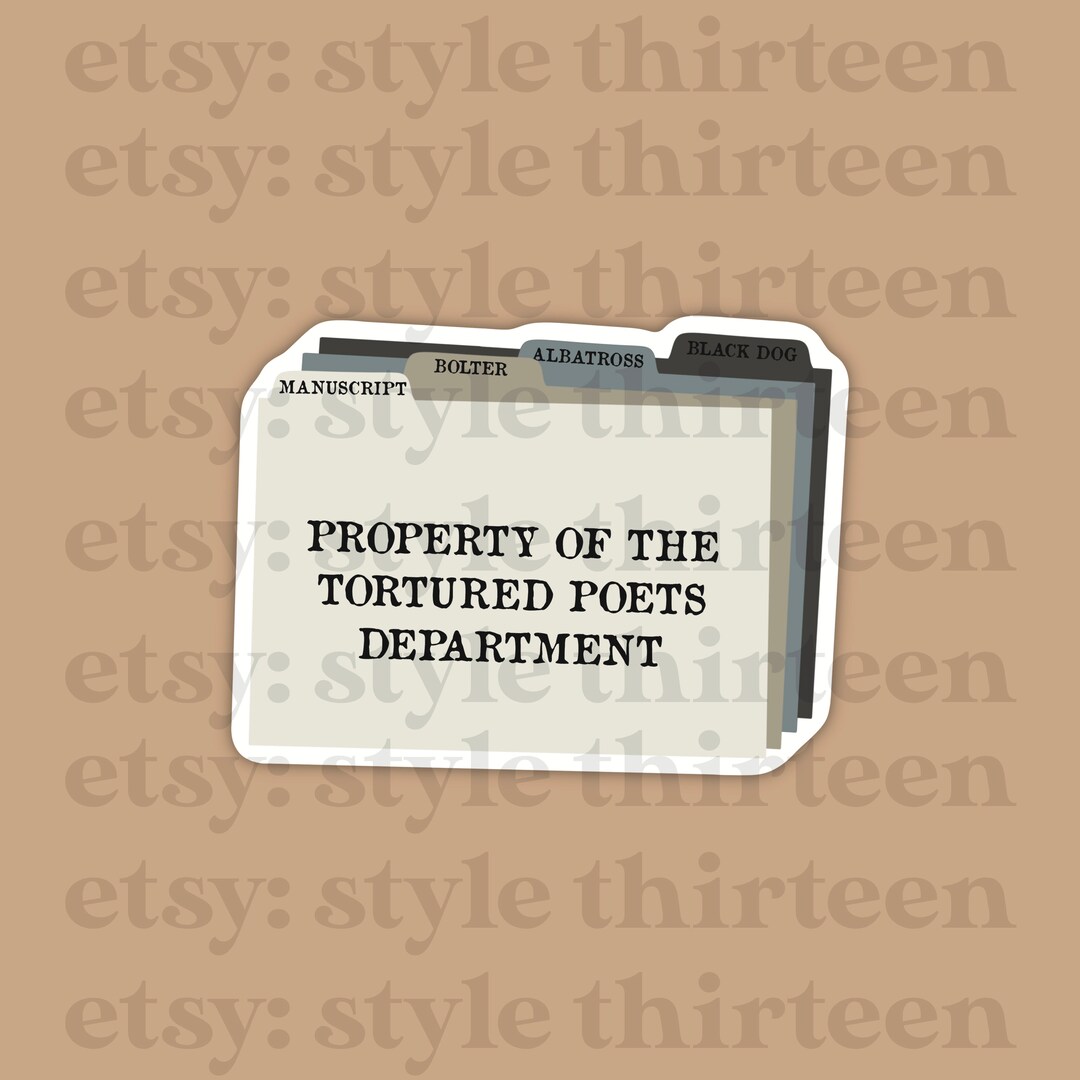 The Ttpd Files Vinyl Sticker Ttpd, the Tortured Poets Department, the ...