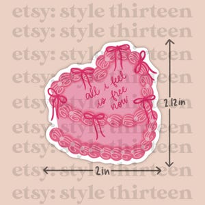 Free Now Cake Sticker | Gracie Abrams, Tsou, the Secret of Us - Etsy