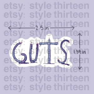 Olivia Rodrigo "guts" Candle Sticker - Etsy