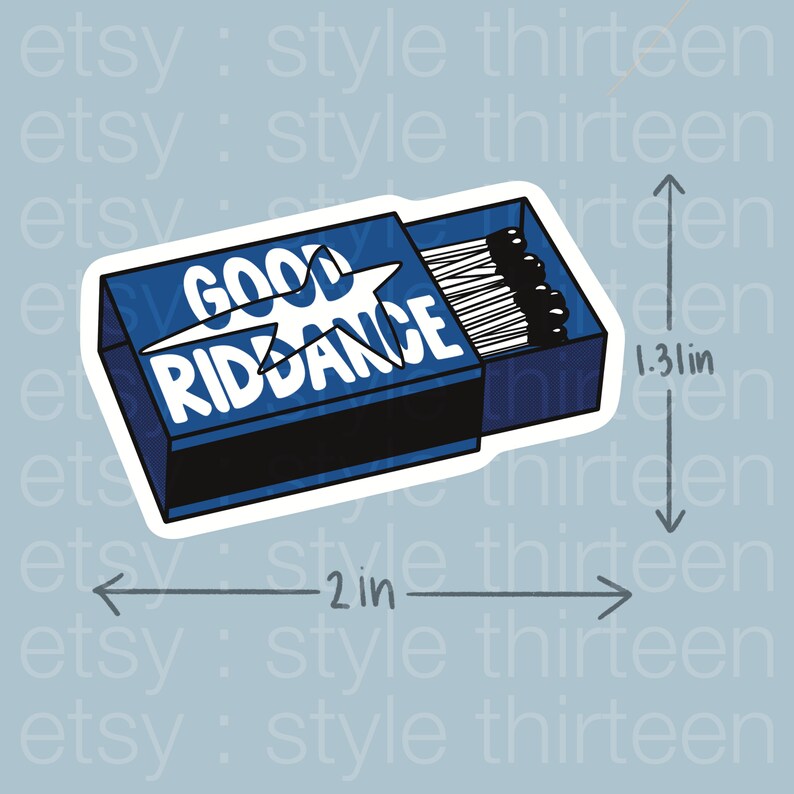 Gracie Abrams 'good Riddance' Matchbox Vinyl Sticker - Etsy