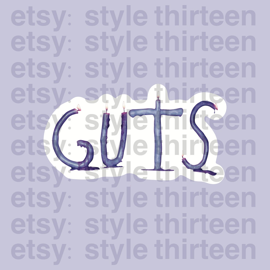Olivia Rodrigo "guts" Candle Sticker - Etsy