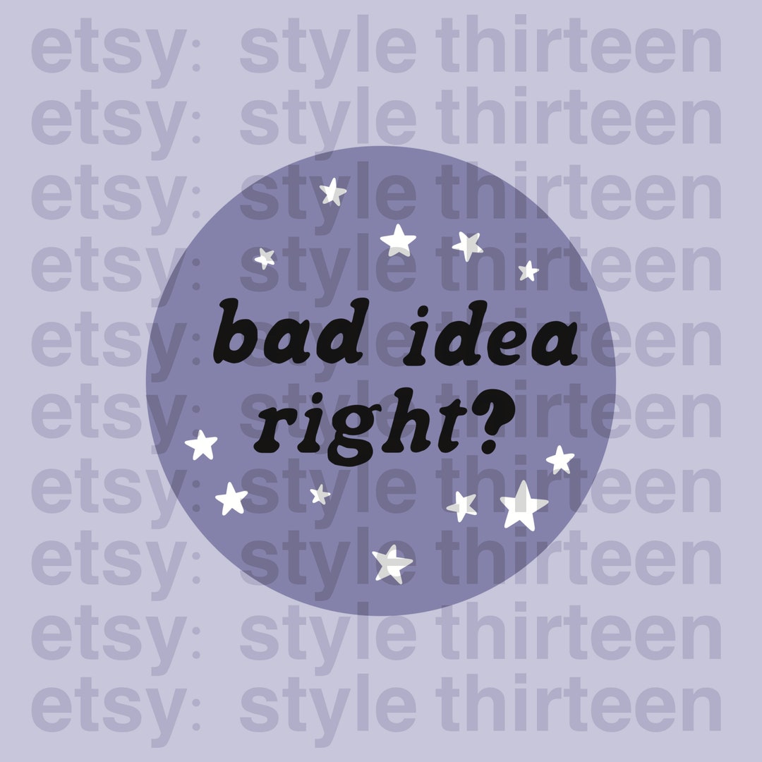 Olivia Rodrigo "bad Idea Right?" Circle Sticker - Etsy
