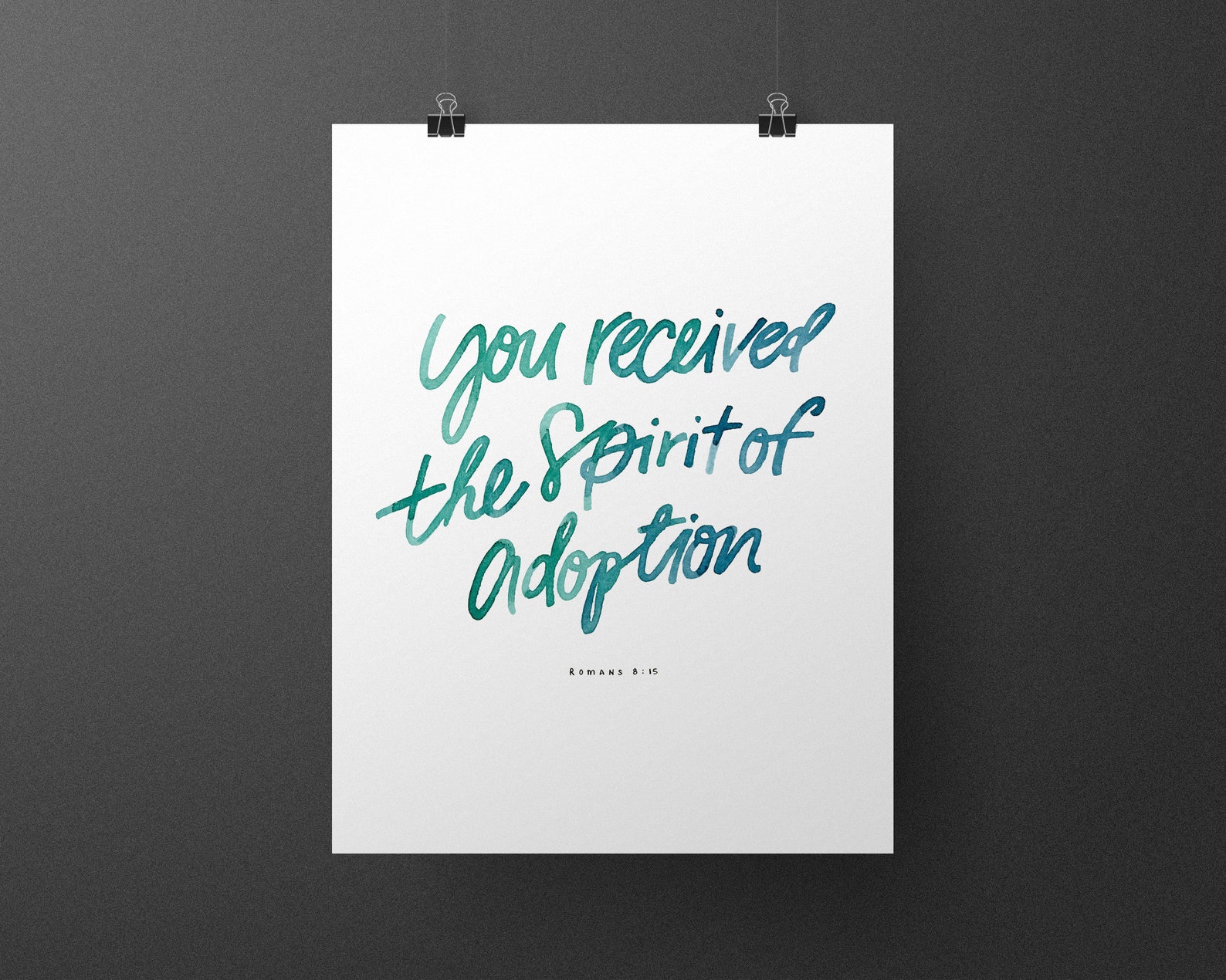 DIGITAL PRINT - the Spirit of Adoption (romans 8:15) - Etsy