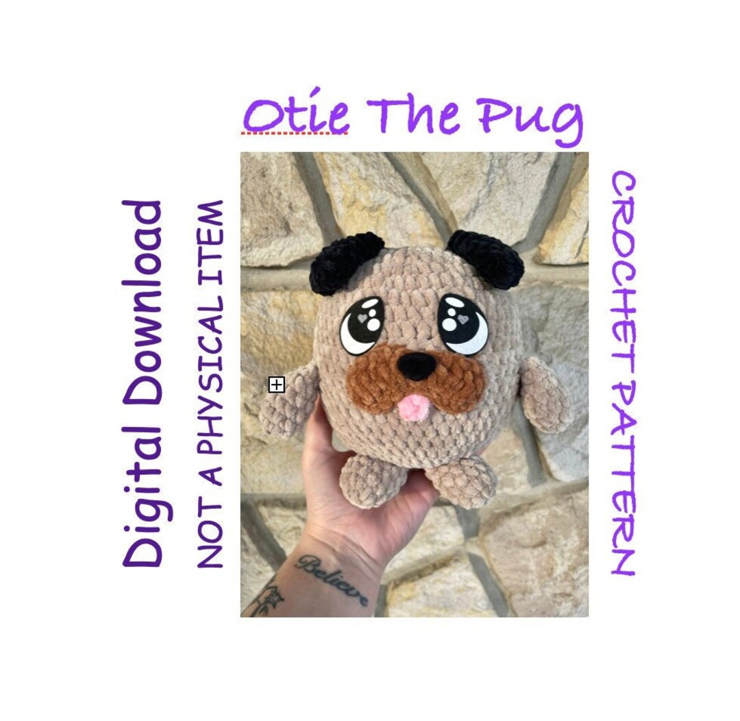 Otie the Pug Crochet Pattern - Etsy