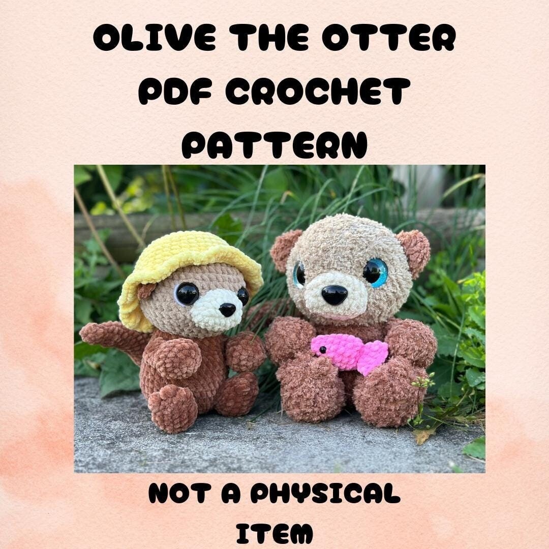 Olive the Otter Crochet Pattern, Amigurumi PDF - Etsy