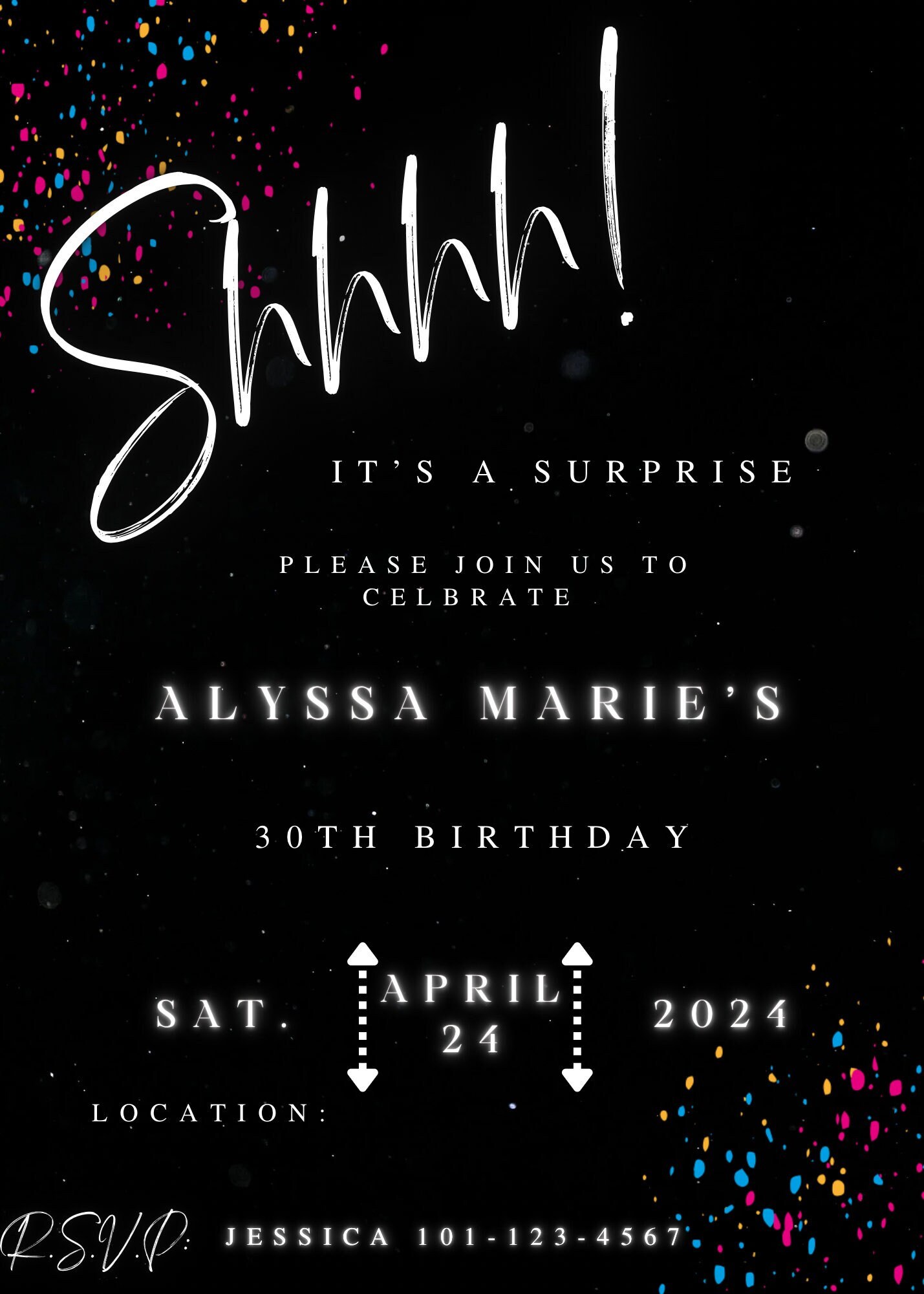 Surprise Party Invitation, Surprise, Birthday Invite, Evite, Birthday ...