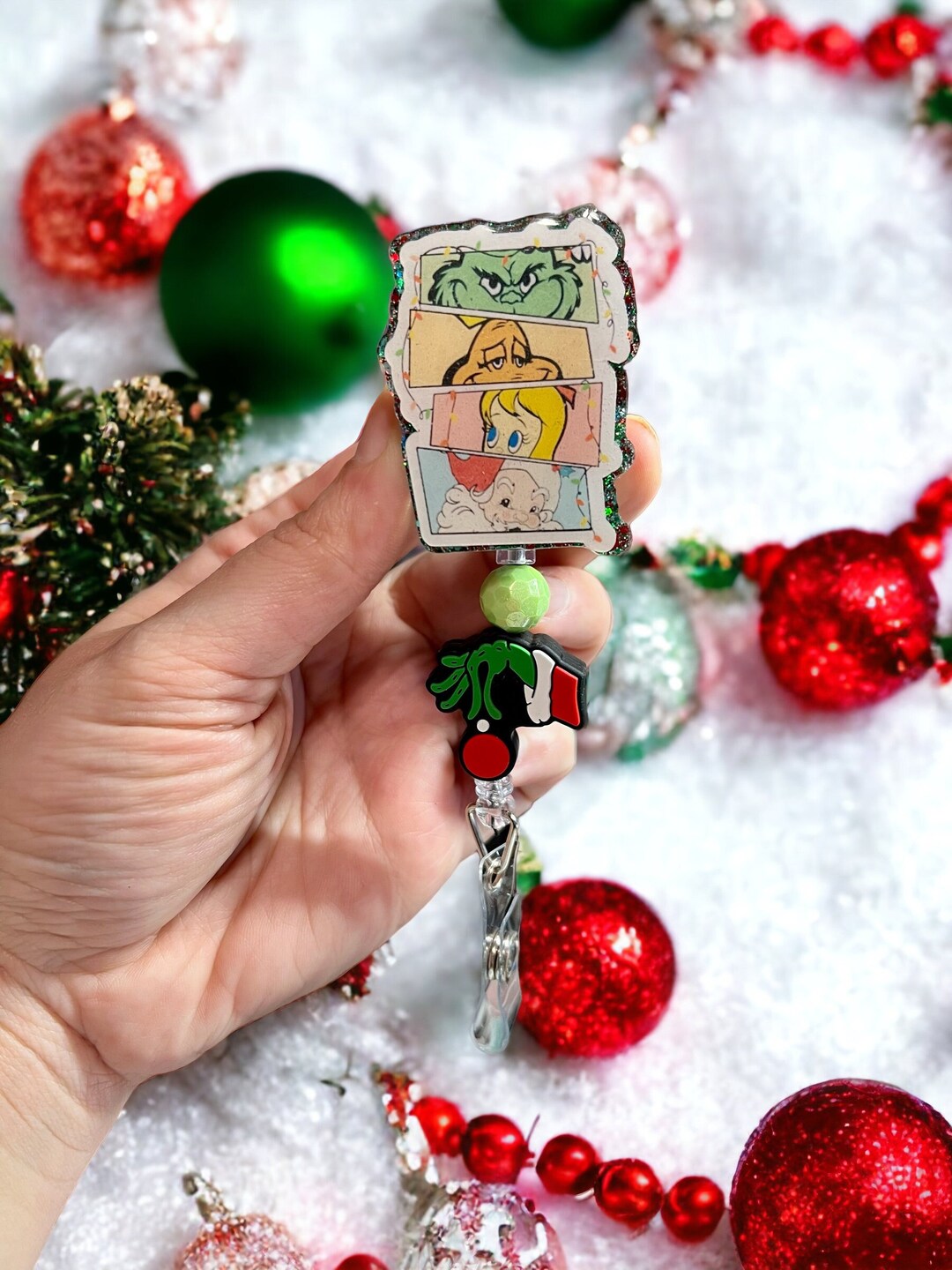 Mean Green Guy Themed Badge Reel, Christmas Movie Badge Reel, Whoville ...