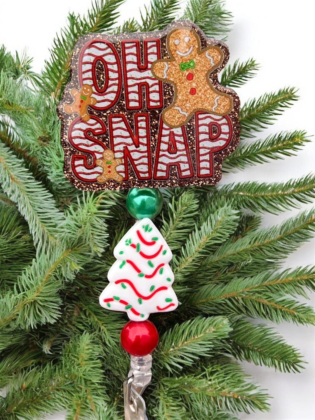 Oh Snap Gingerbread Badge Reel, Christmas Nurse Badge, Funny Holiday ...