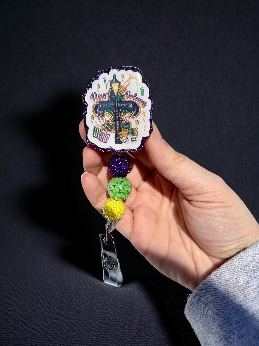 Mardi Gras Badge Reel, Pardi Gras, Bourbon St Badge Holder, Let the ...