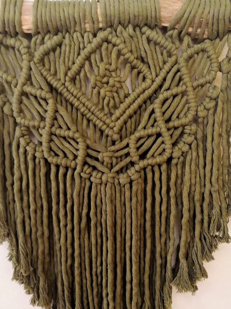 Makramee Wanddeko ARUBA khaki, Makramee Wandbehang Boho, Modern Macrame ...