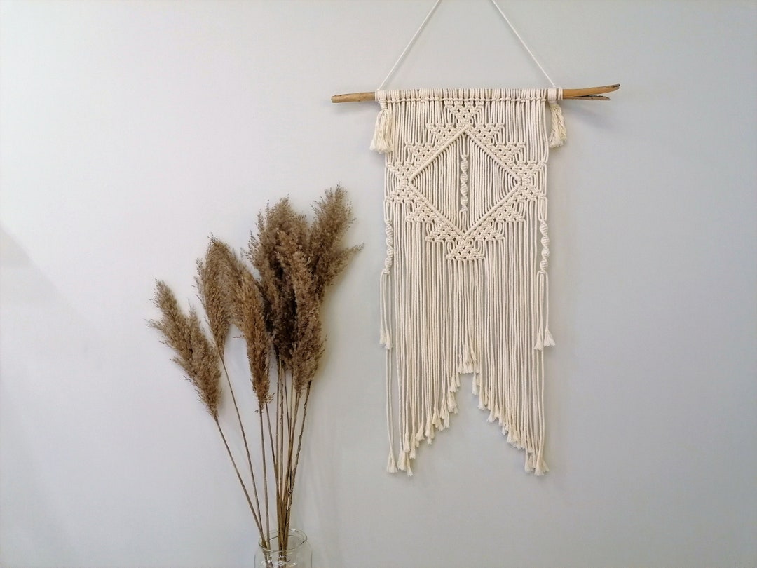 Filigrane Makramee Wanddeko MANDA, Makramee Wandbehang Boho, Modern ...