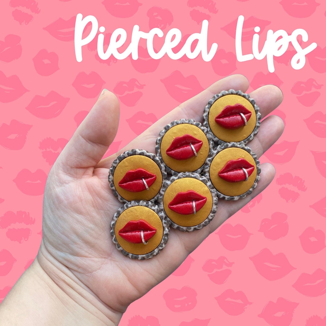 Handmade Polymer Clay Pierced Lips Embellishment - Etsy