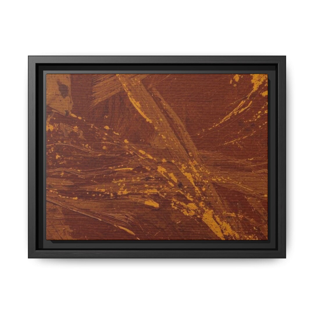 Abstract Rust Brown Marbled Artwork Matte Canvas Framed - Etsy