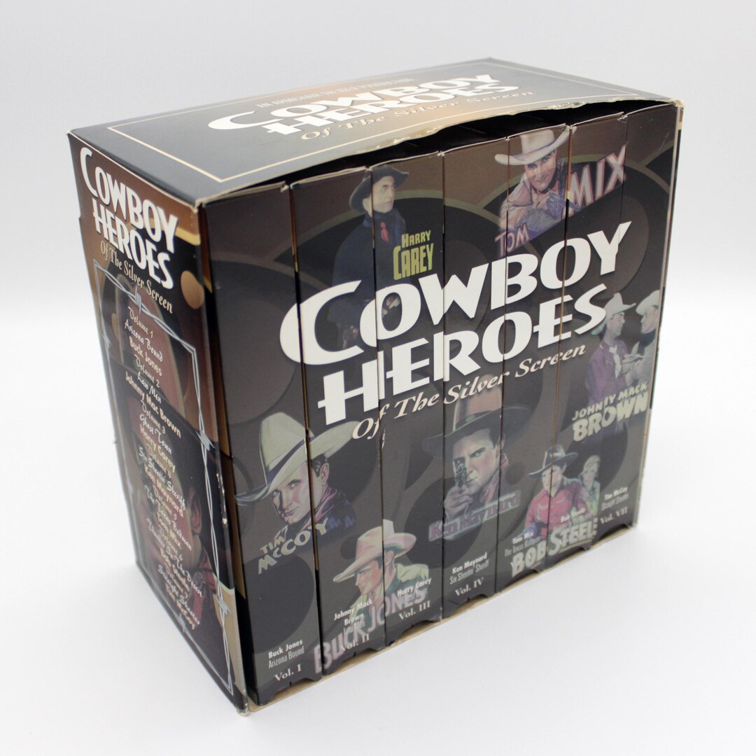 Vintage "cowboy Heroes" 7-piece VHS Western Movie Box Set // Retro ...