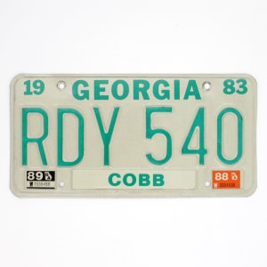 1980s Georgia License Plates, Set of 3 // Vintage 80s Atlanta GA Metal ...