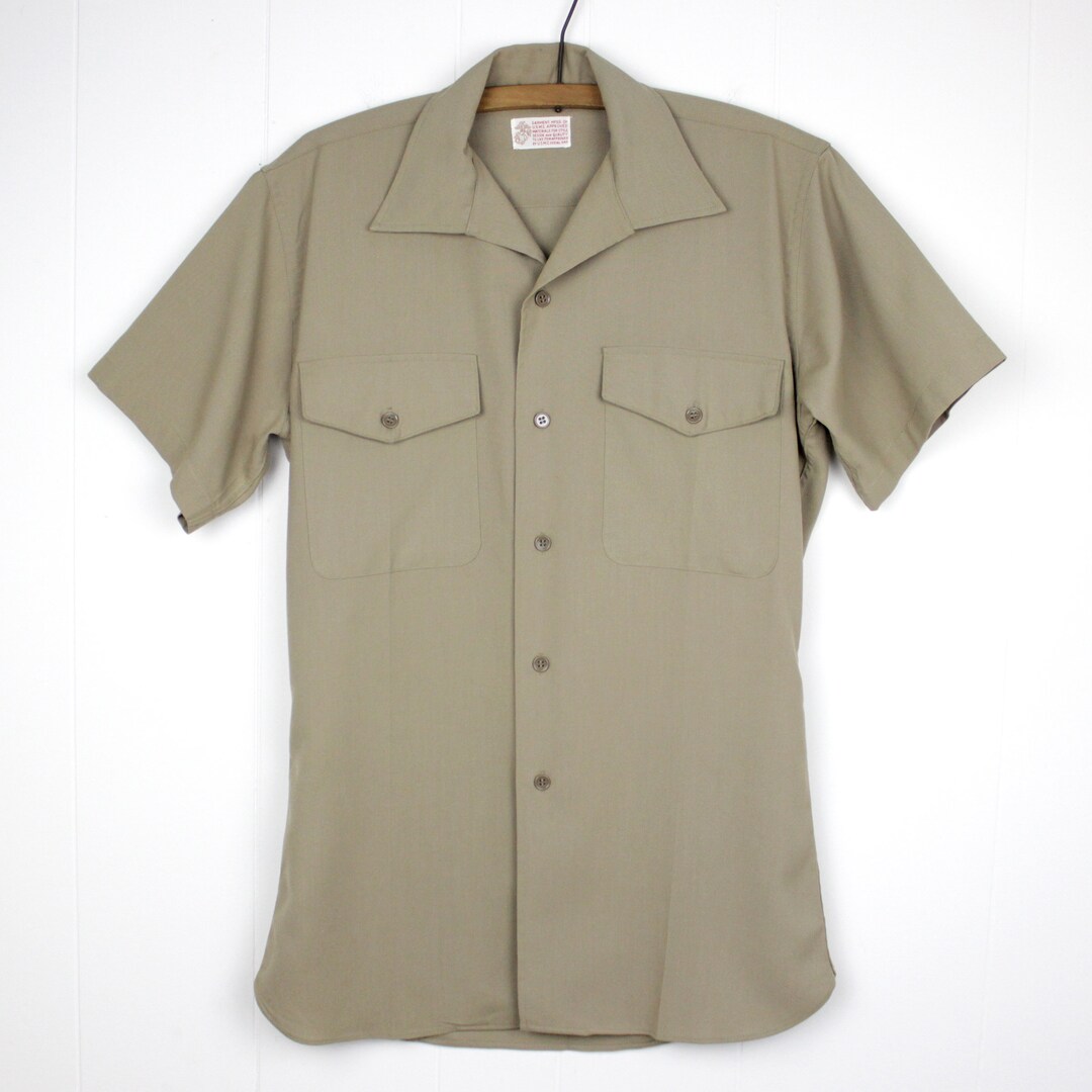 Vintage USMC Khaki Service Shirt - Worn During Active Duty • US Marine ...