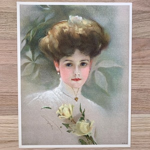 Set of 4 Authentic Victorian Lithographs Fashion Portraits 10 X 12.75 ...