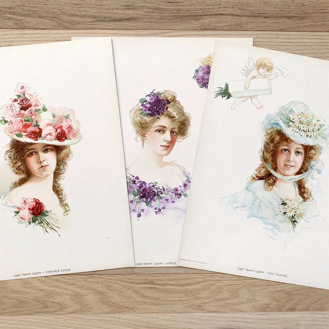 Set of 3 Authentic Victorian Lithographs Opera Singers 10 X 12.75 ...