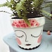 Hand Painted Face Pot - Etsy