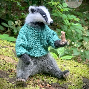 Marley and Minnie - Needle Felt Badger and Mouse - Etsy