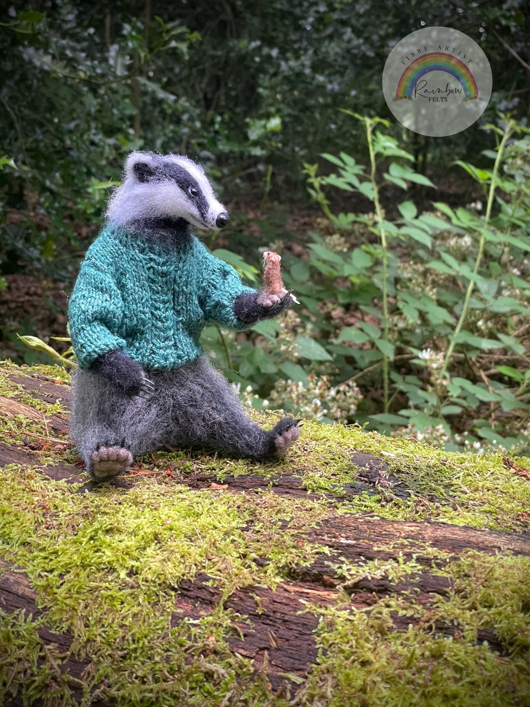 Marley and Minnie - Needle Felt Badger and Mouse - Etsy