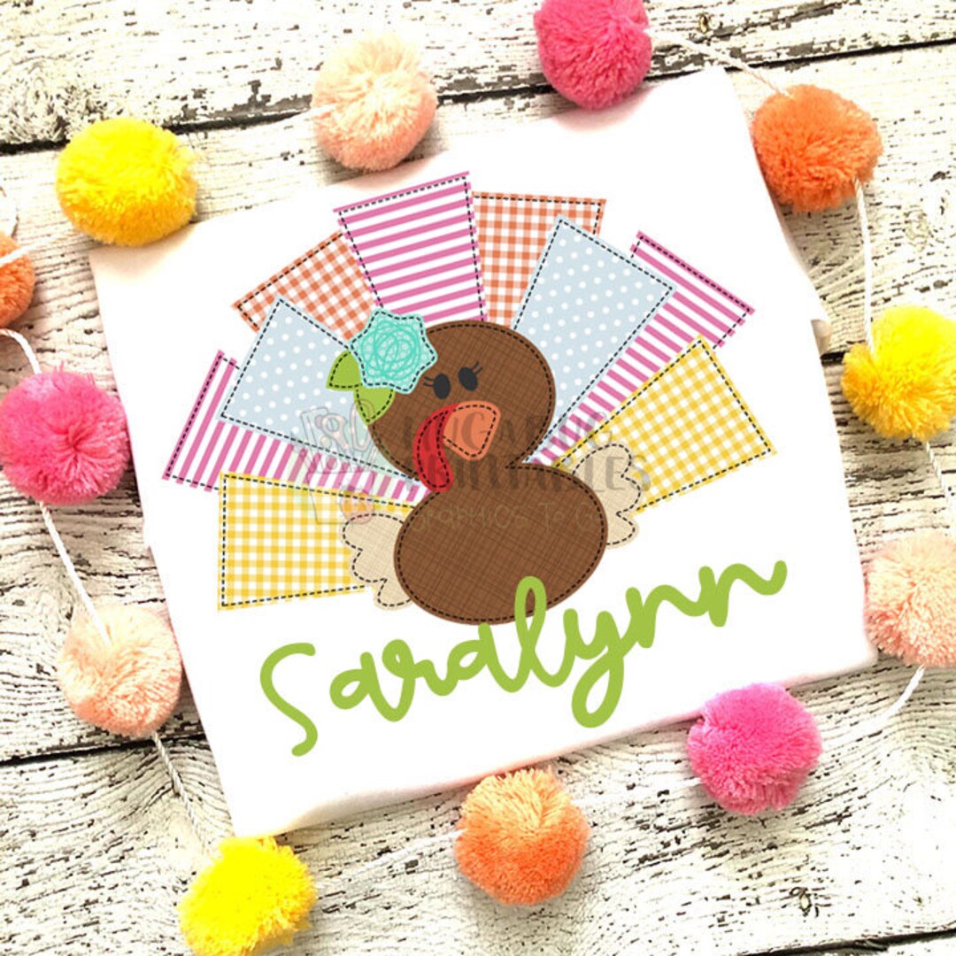 Turkey Flower Feathers Faux Applique Digital File JPG PNG - Etsy