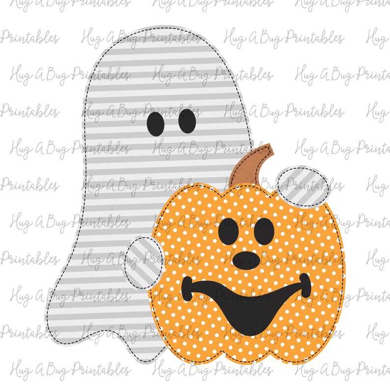 Ghost Jack Faux Applique Digital File JPG PNG - Etsy