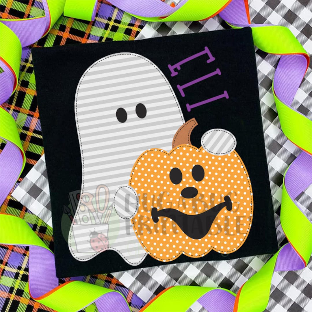 Ghost Jack Faux Applique Digital File JPG PNG - Etsy