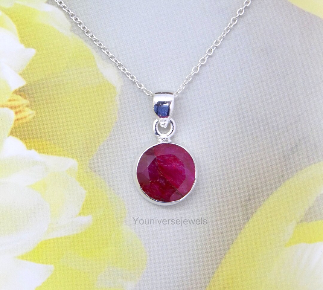 Ruby Beryl Pendant, Handmade Pendant, Solid 925 Sterling Silver Pendant ...