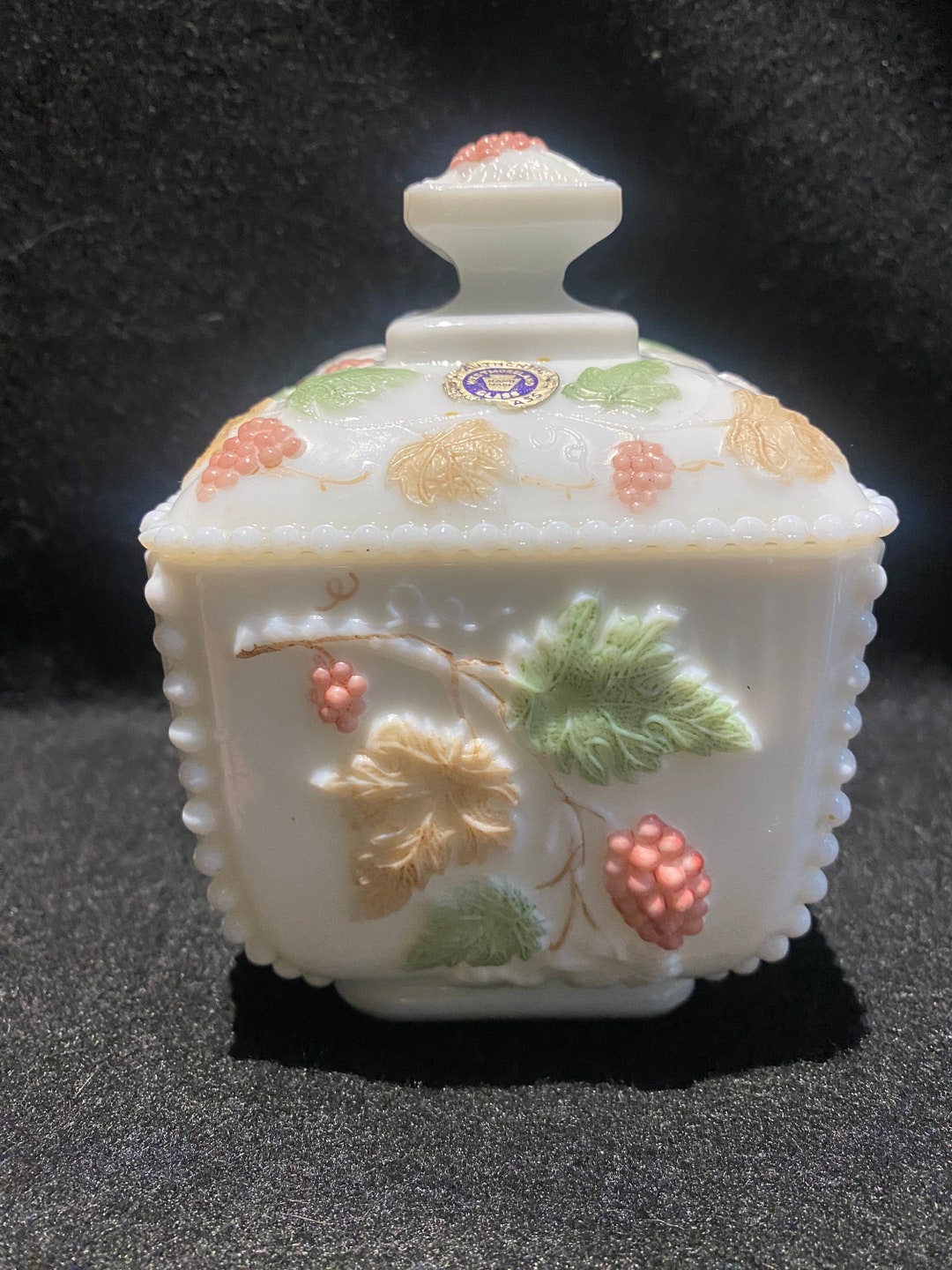 Westmoreland Trinket Box With Lid.two Tiny Chips on Lid - Etsy
