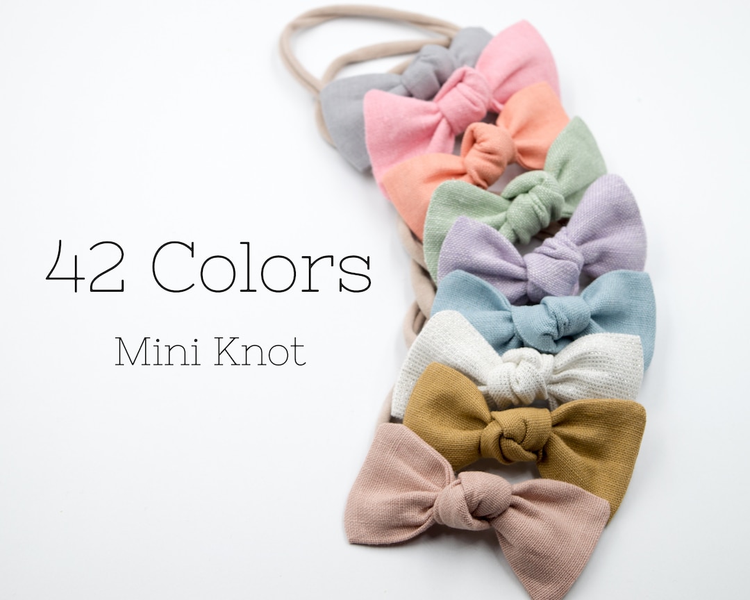 Mini Petite Knot Baby Bow. Newborn Headband. Baby Clip. Baby Hair Clip ...