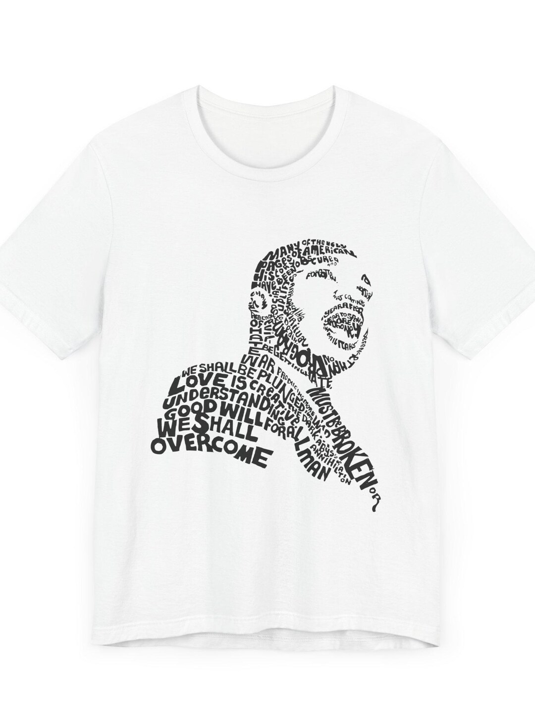 Martin Luther King Jr Letter Design Unisex T-shirt, MLK Equality Tee ...