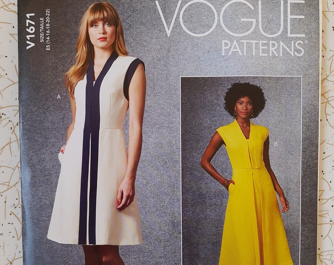 Vogue Pattern 7975 Classic Couture Style Jacket Size 6-10, 12-16 or 18 ...
